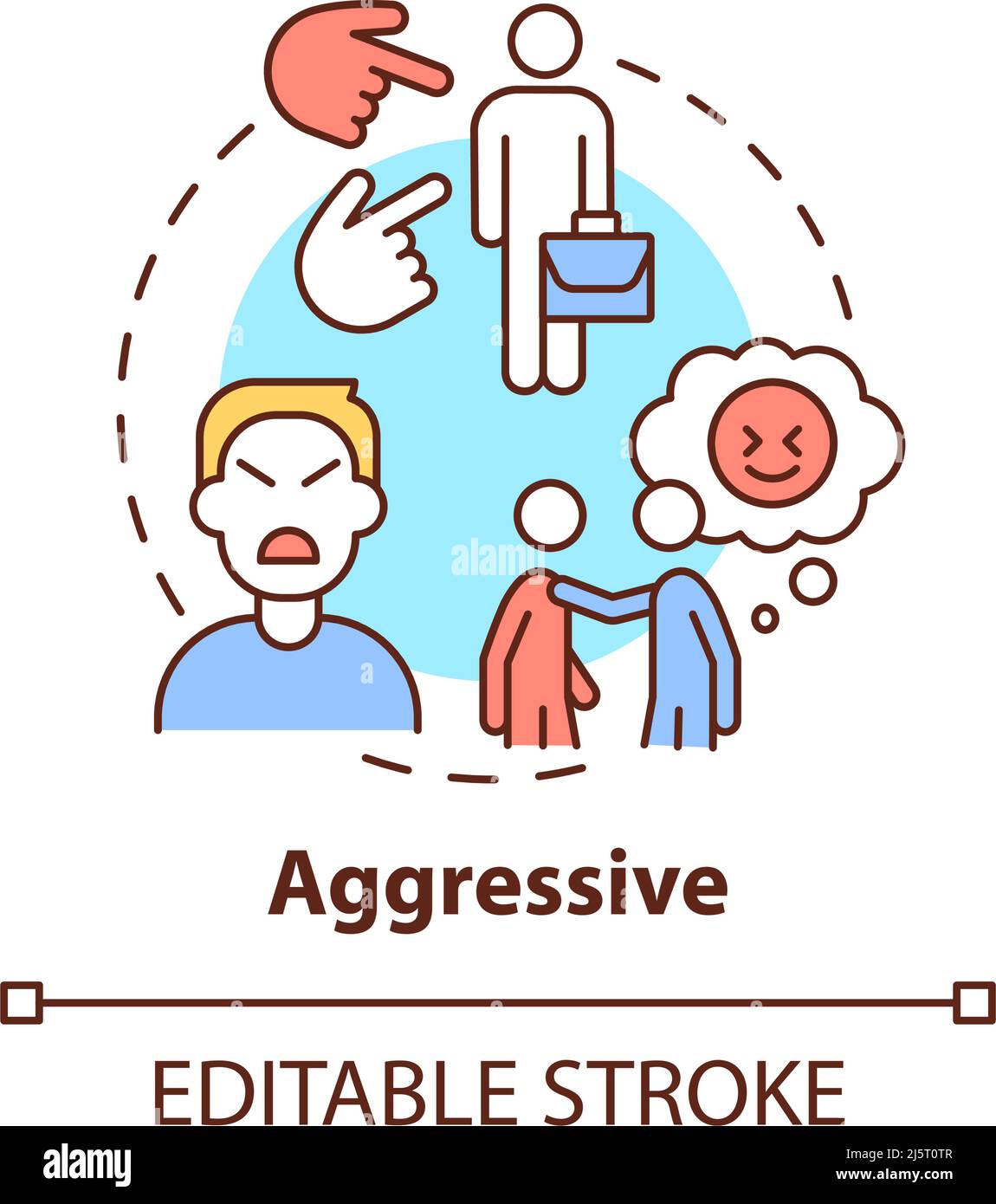 Aggressive concept icon Stock Vector Image & Art - Alamy