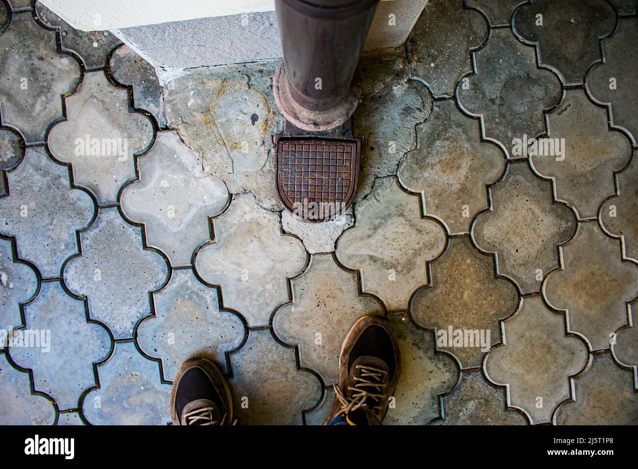 A small hatch for receiving rainwater or melted snow. Against the ...