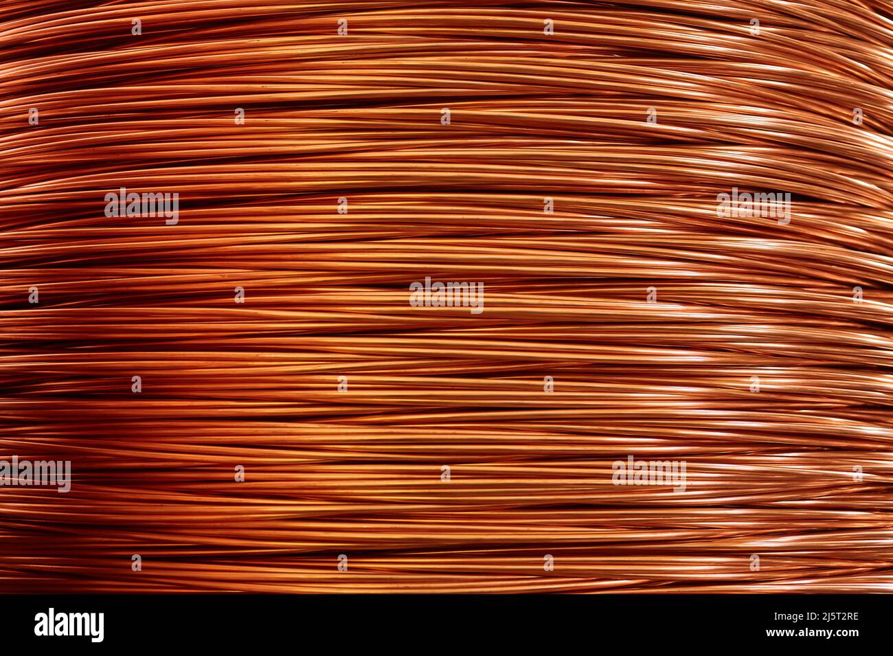 Shiny winded copper cable in warehouse of production plant Stock Photo ...
