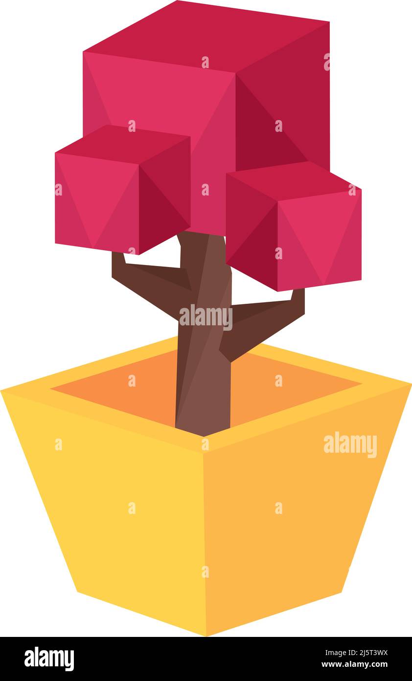 flower in pot low poly Stock Vector Image & Art - Alamy