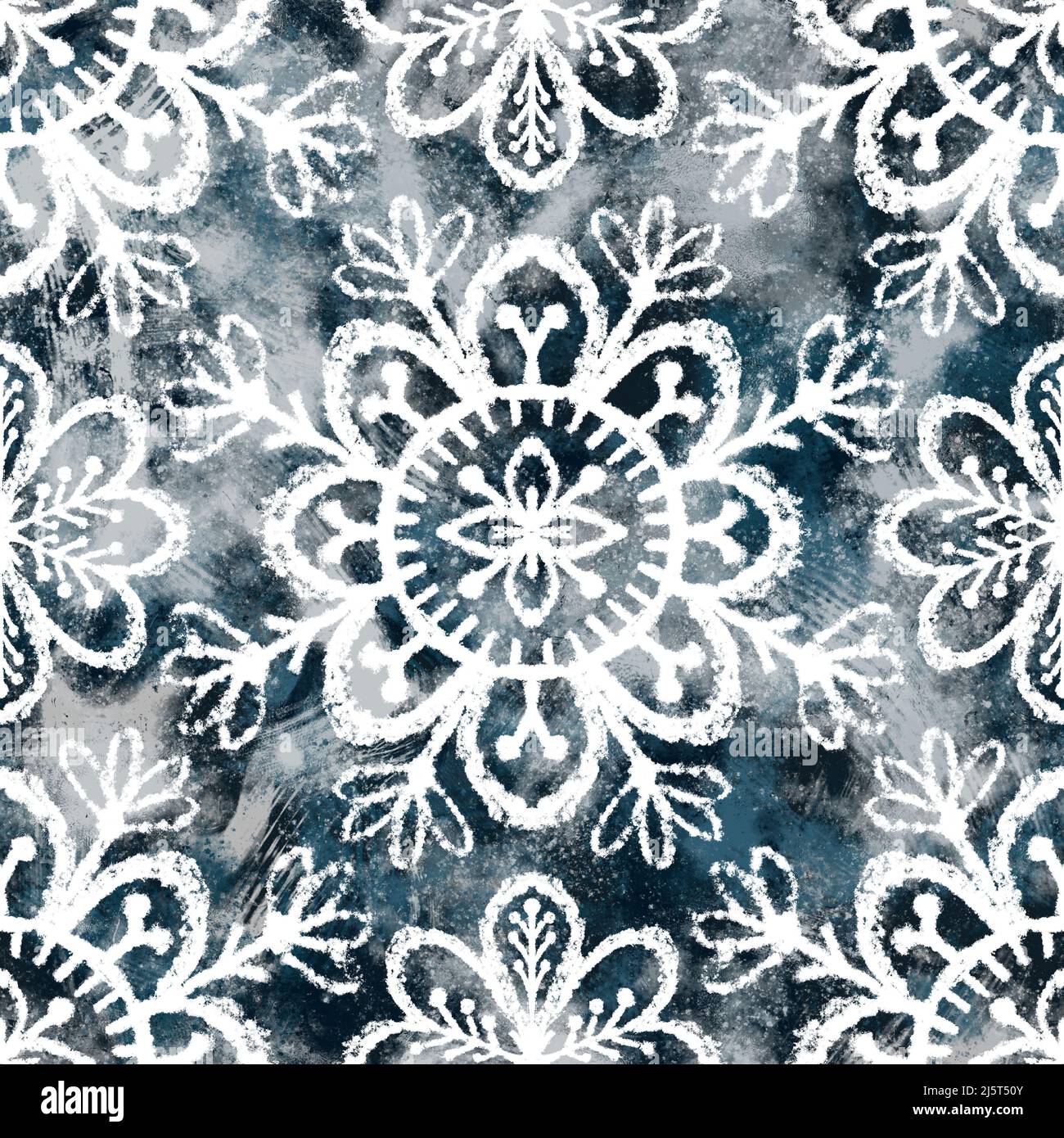 Seamless navy blue and white abstract grungy seamless surface pattern ...