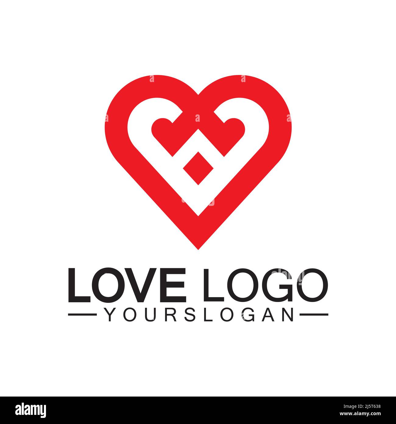 Love logo design vector,geometric hearth logo vector, linear love ...