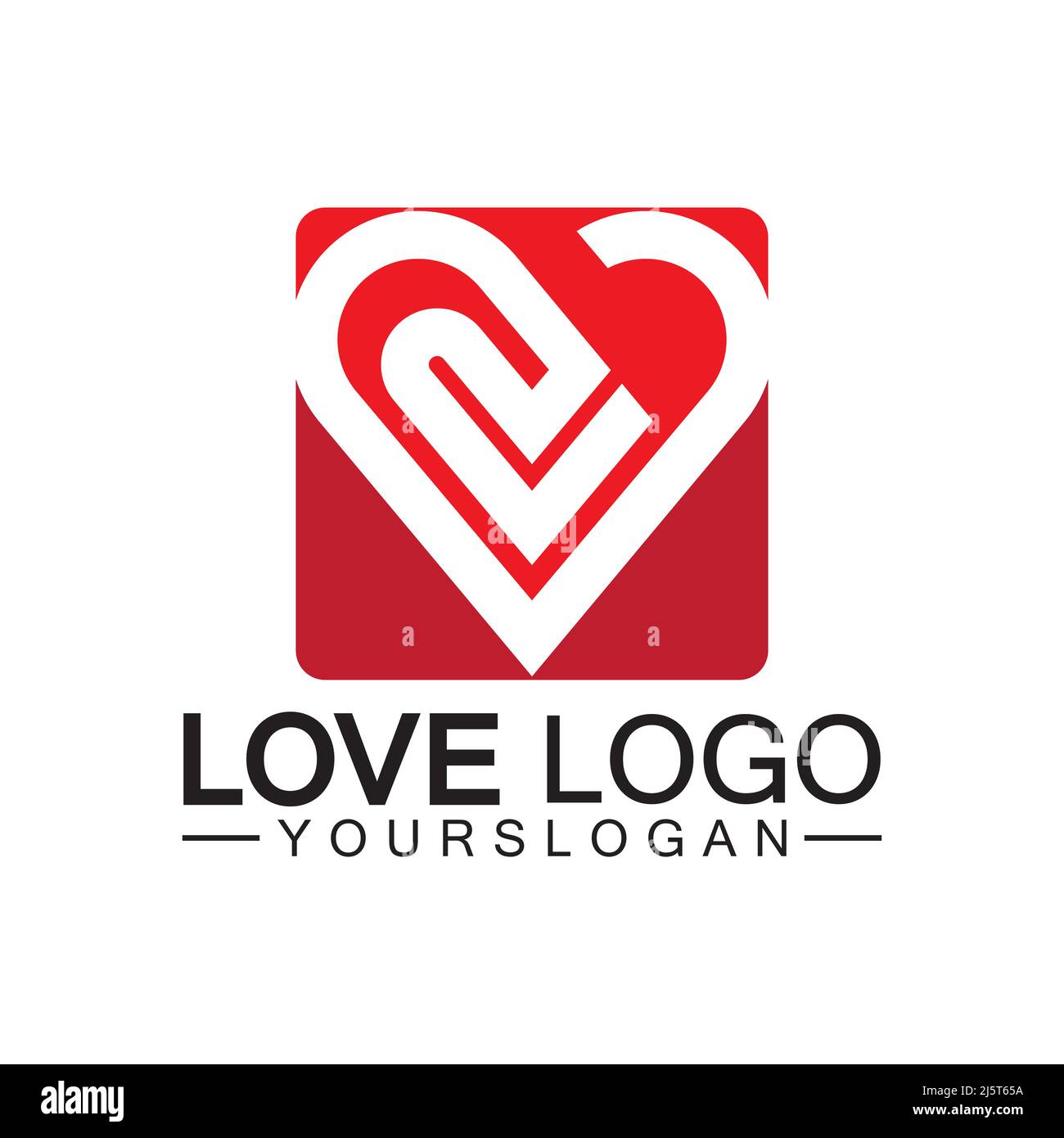 Love logo design vector,geometric hearth logo vector, linear love ...