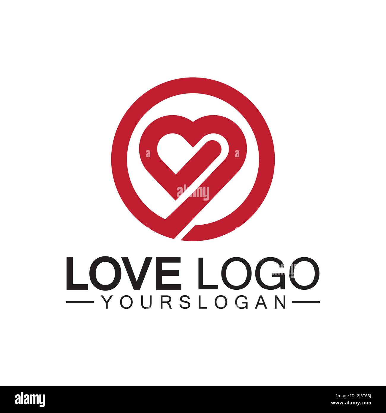 Love logo design,Heart shape logo design Vector Stock Vector Image ...