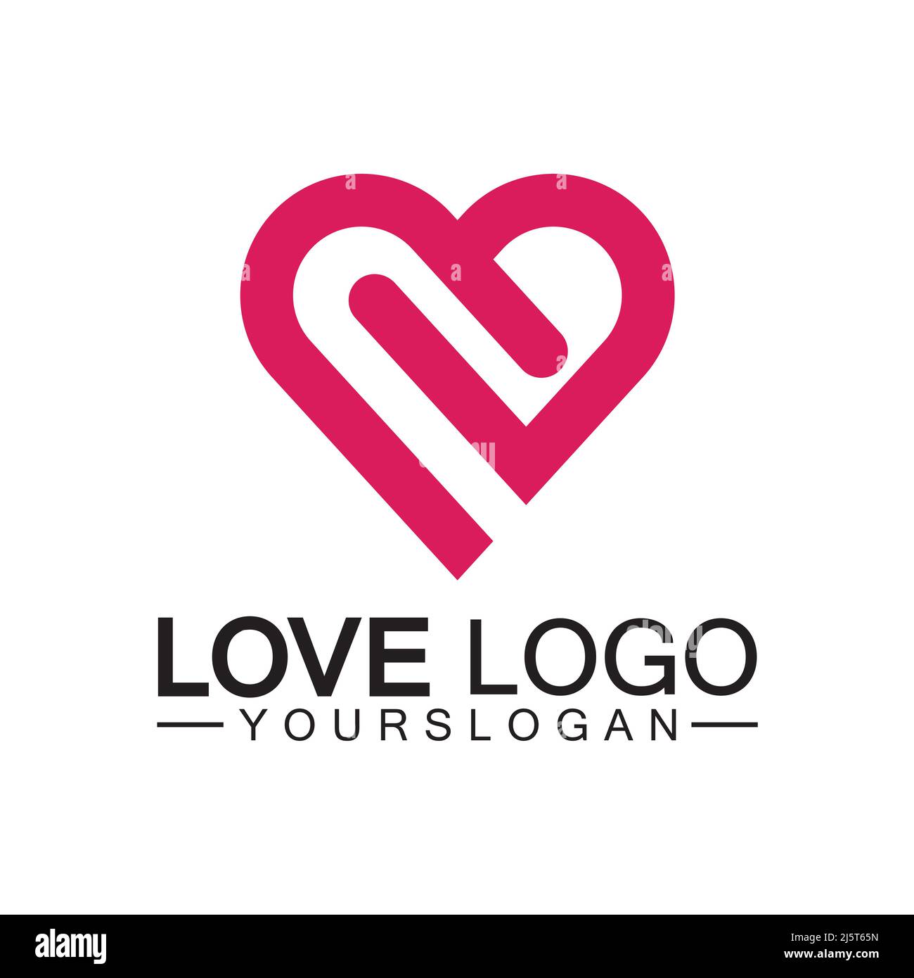 Love logo design vector,geometric hearth logo vector, linear love ...