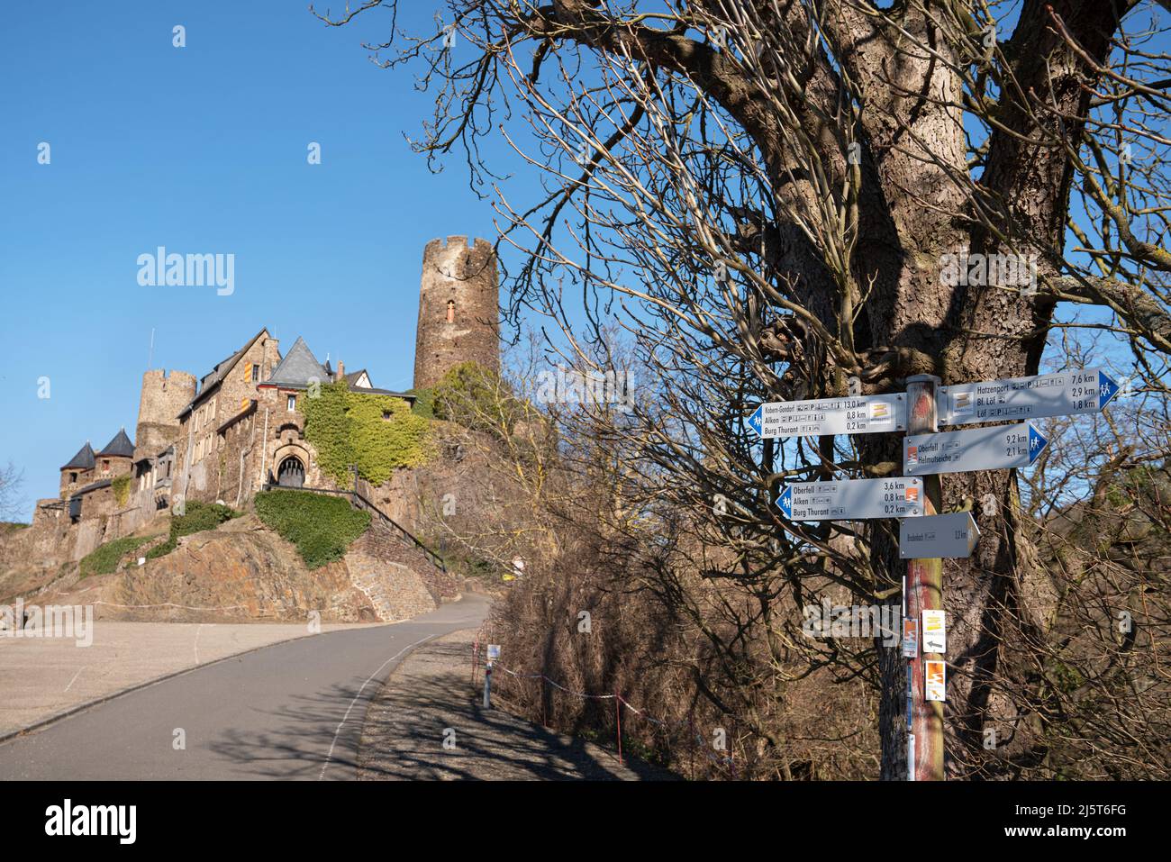 ALKEN, GERMANY - FEBRUARY 27, 2022: Long distance hiking trail ...