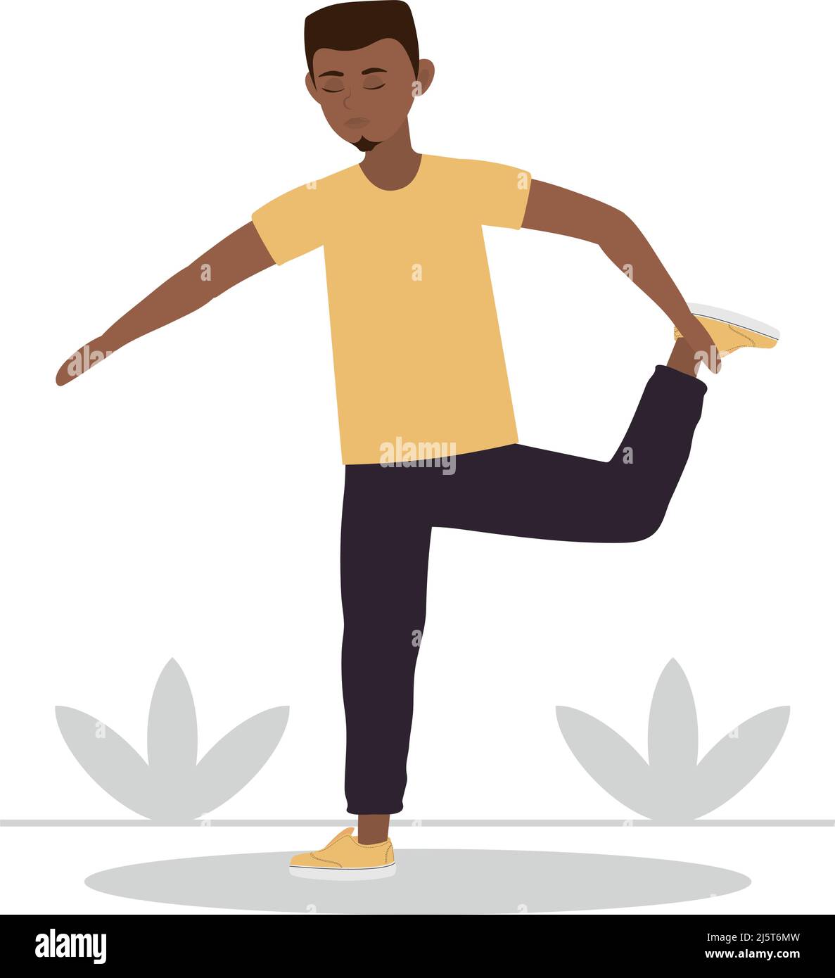 man in yoga pose Stock Vector Image & Art - Alamy