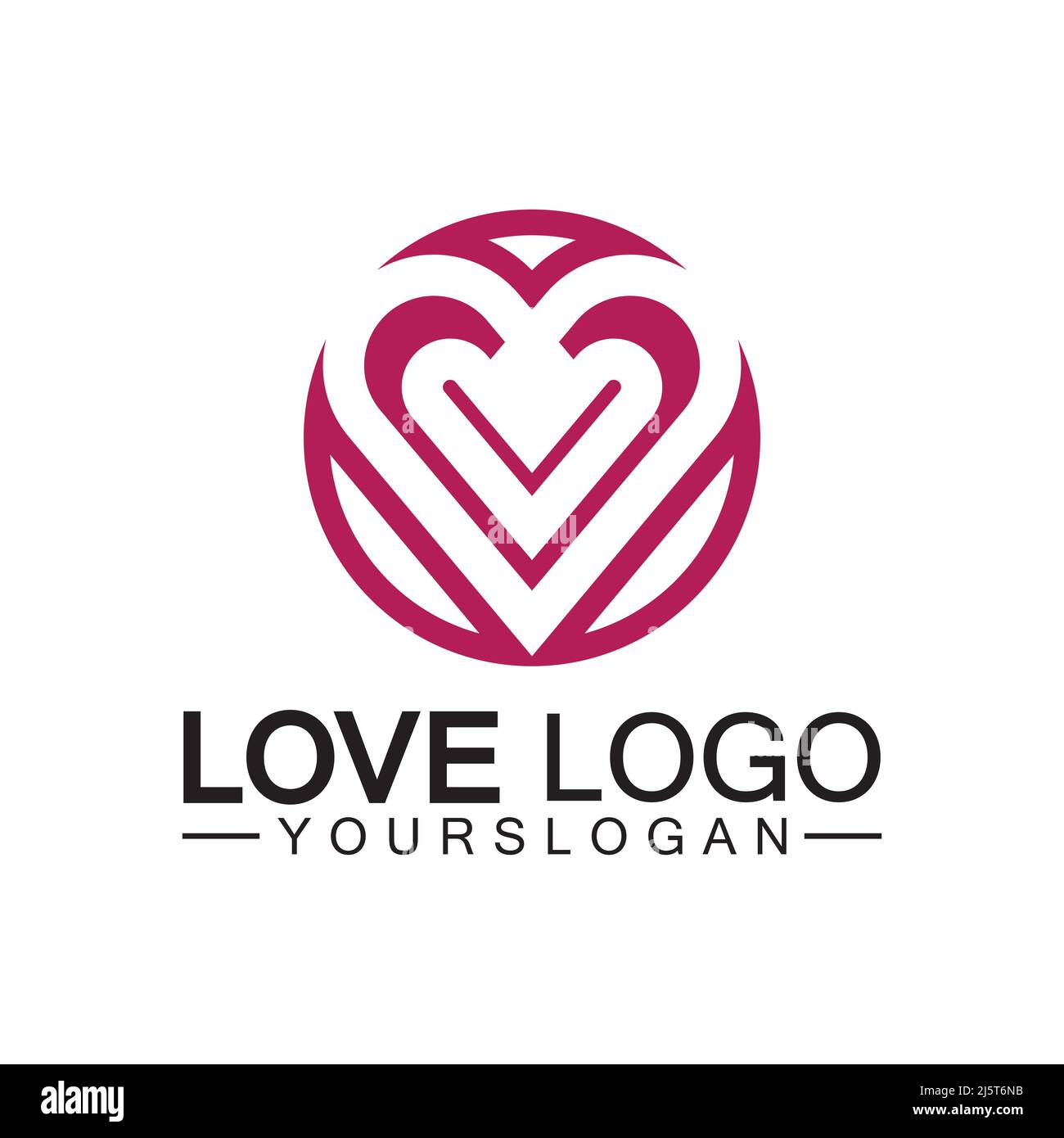 Love logo design,Heart shape logo design Vector Stock Vector Image ...