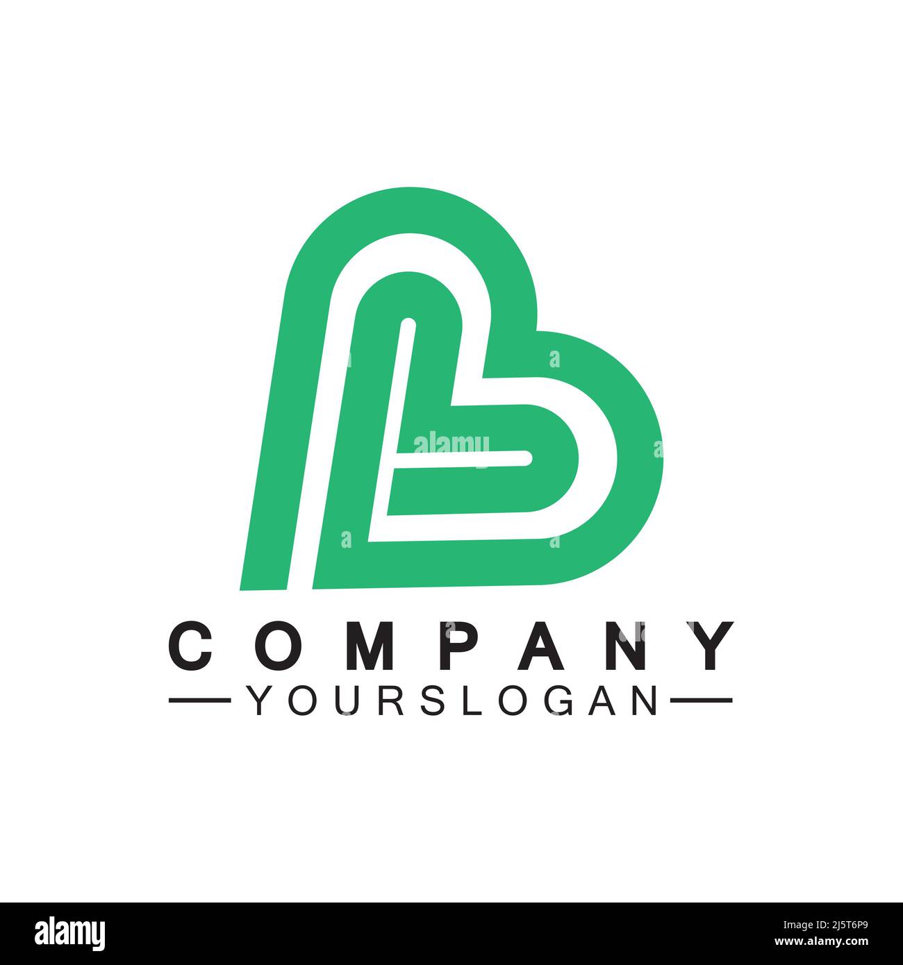 Initial letter B love heart logo design Stock Vector Image & Art - Alamy