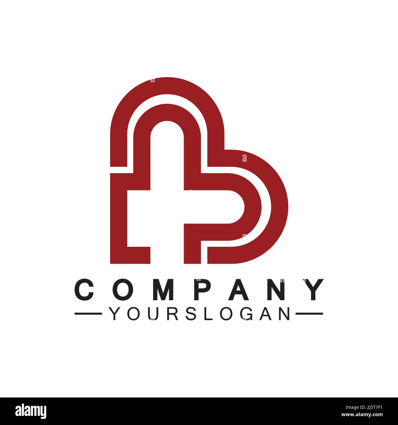 Initial letter B love heart logo design Stock Vector Image & Art - Alamy