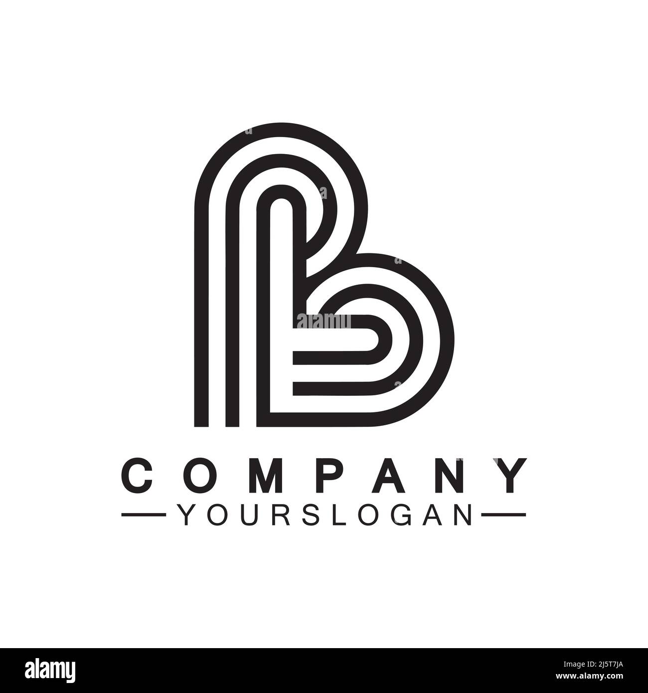 Initial letter B love heart logo design Stock Vector Image & Art - Alamy