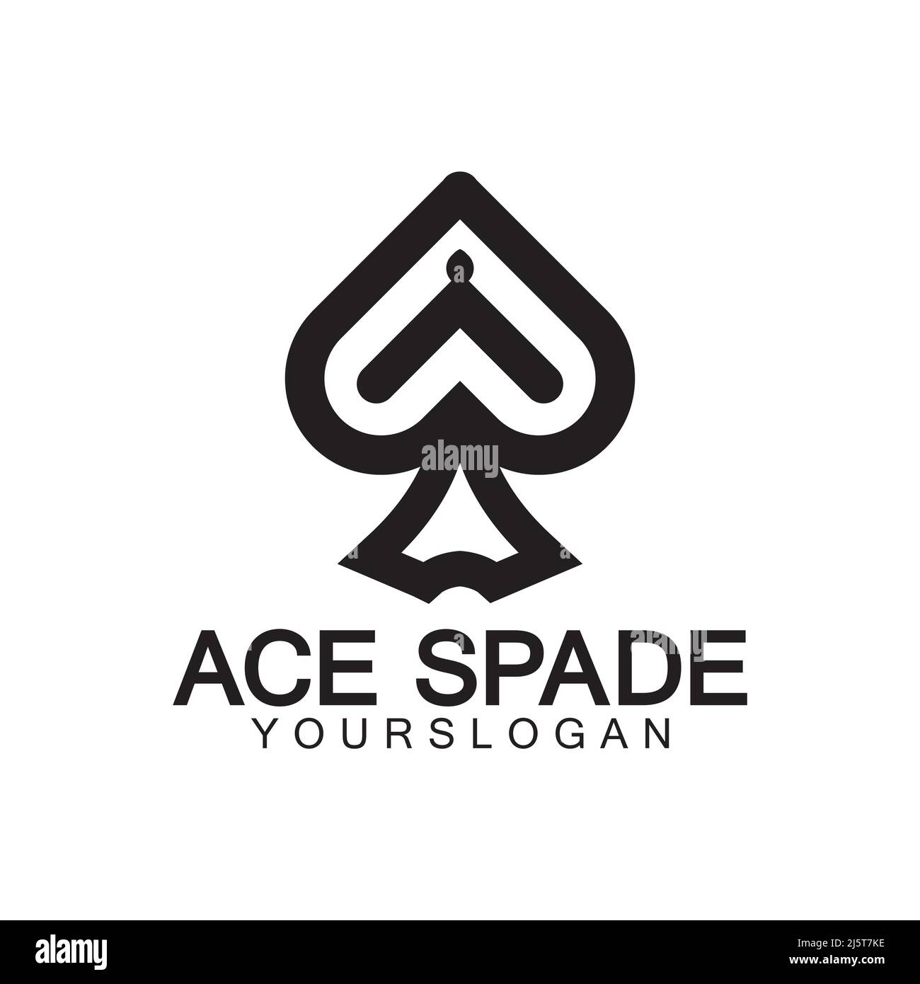 Ace of Spades icon logo design. Flat related icon for web and mobile ...