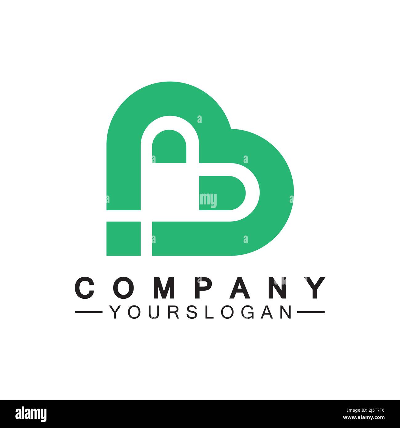 Initial letter B love heart logo design Stock Vector Image & Art - Alamy