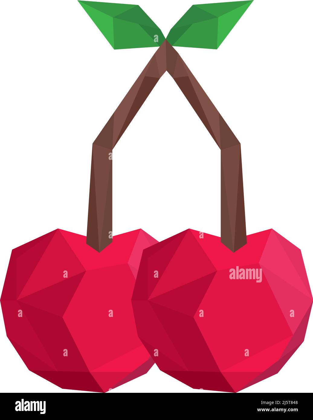 cherry low poly Stock Vector Image & Art - Alamy