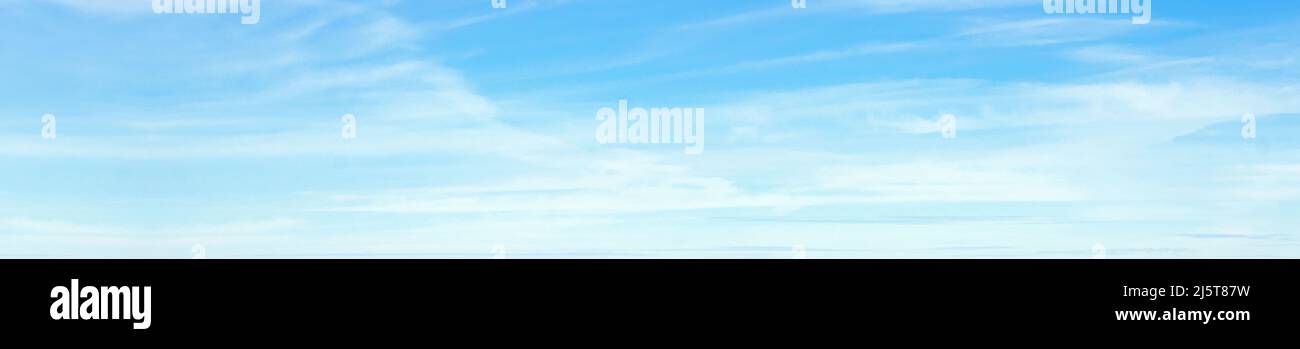 Wide angle photo of sunny and windy weather sky with heavenly and ...