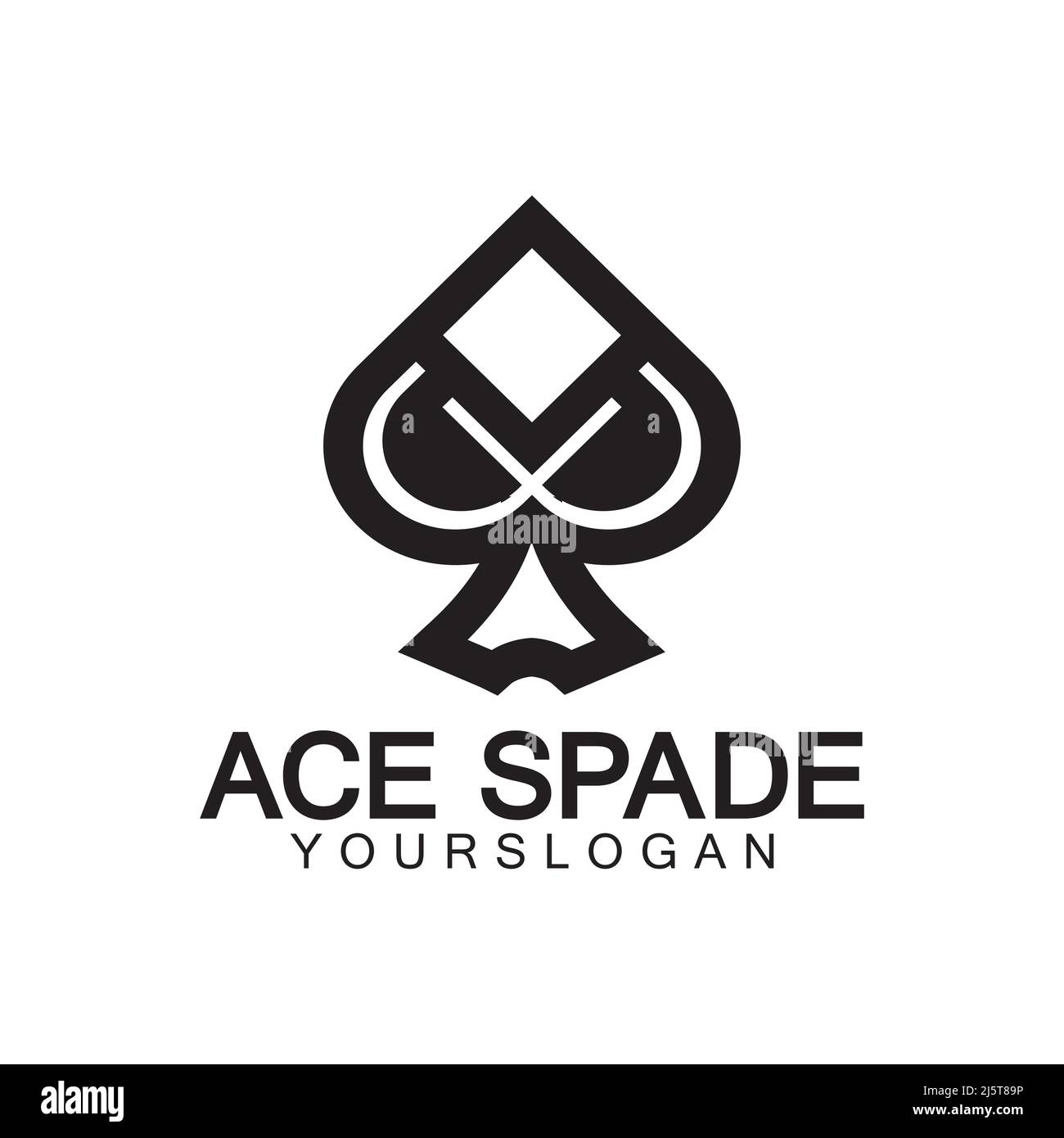 Ace of Spades icon logo design. Flat related icon for web and mobile ...
