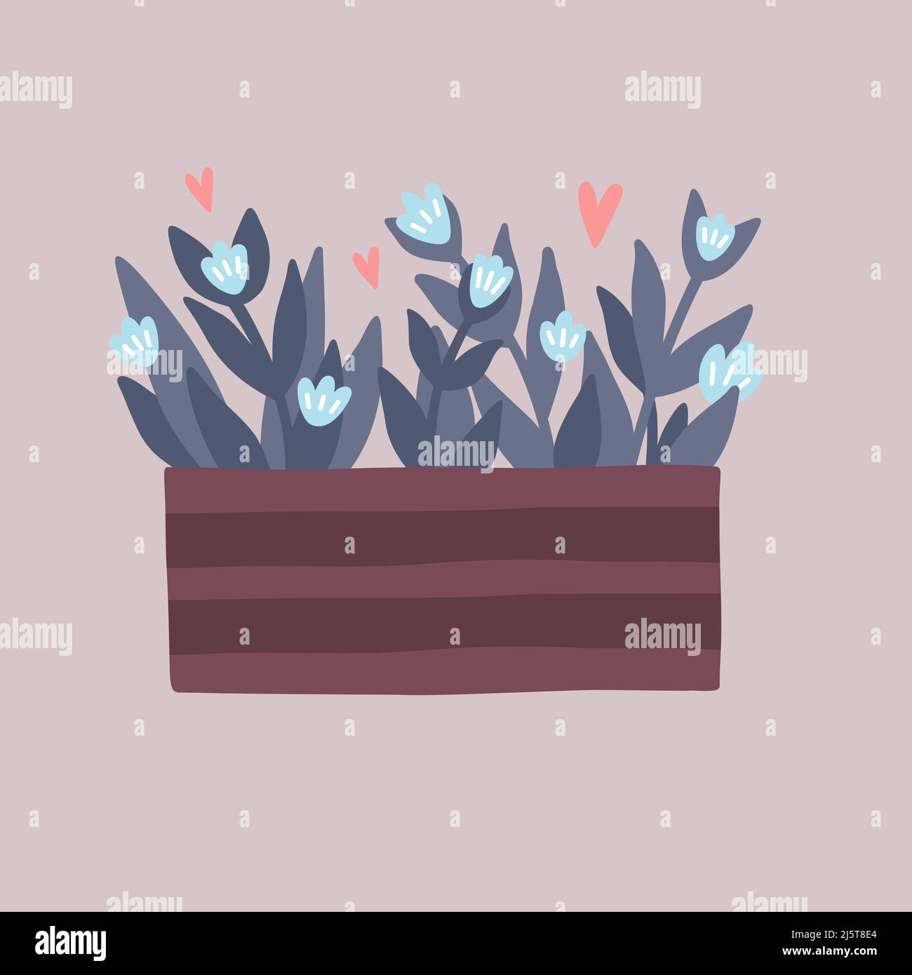 Cartoon flower bed hi-res stock photography and images - Alamy