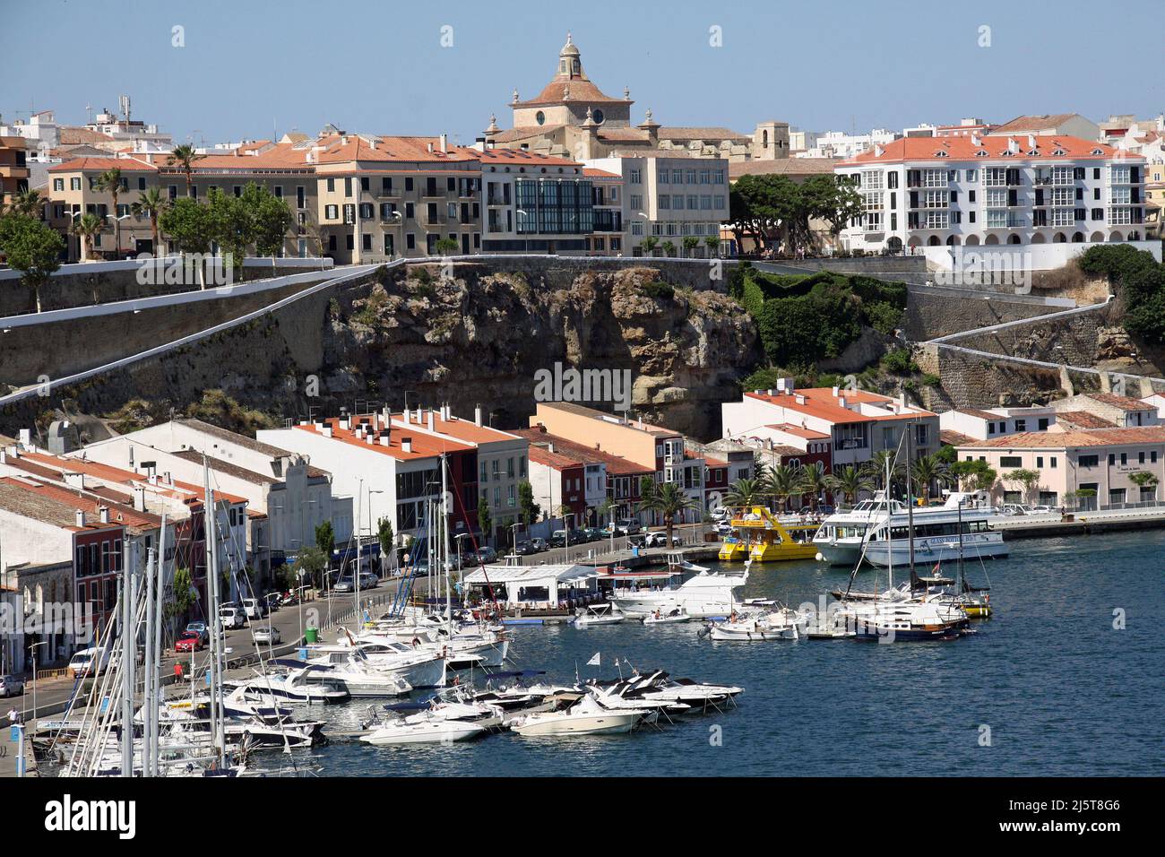 Sailing into the harbour at Mahon, Menorca Stock Photo - Alamy