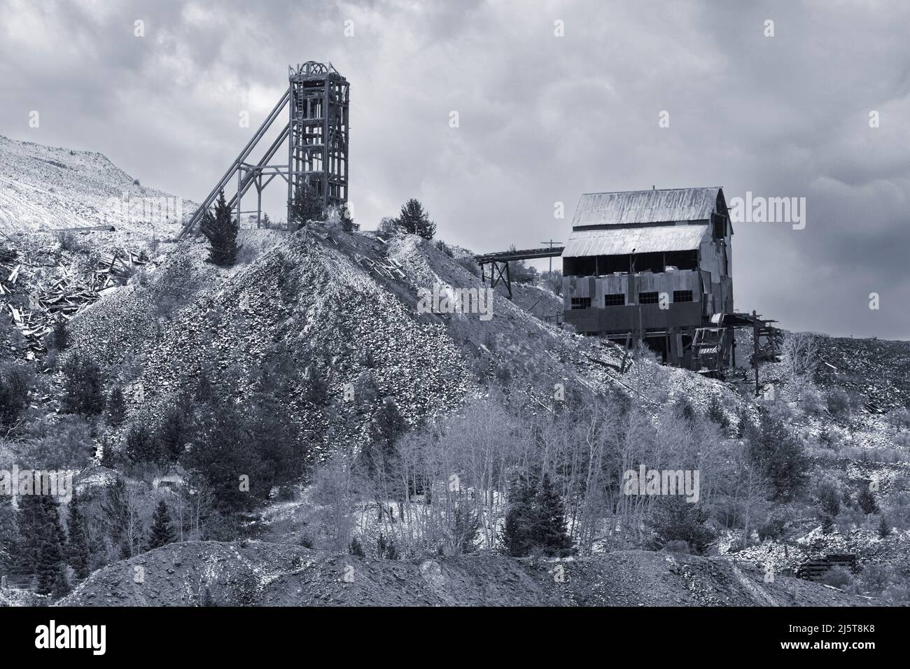 Gold mines of the Cripple Creek / Victor historic mining district on a ...