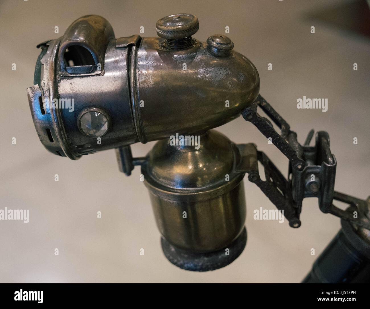 Old vintage retro bike light bronze. Latvia Stock Photo - Alamy