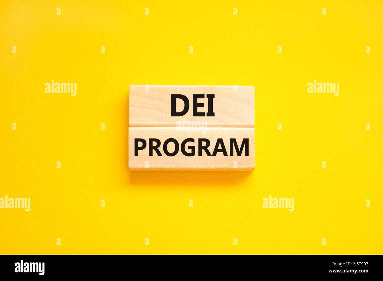 DEI diversity equity inclusion program symbol. Blocks with words DEI ...