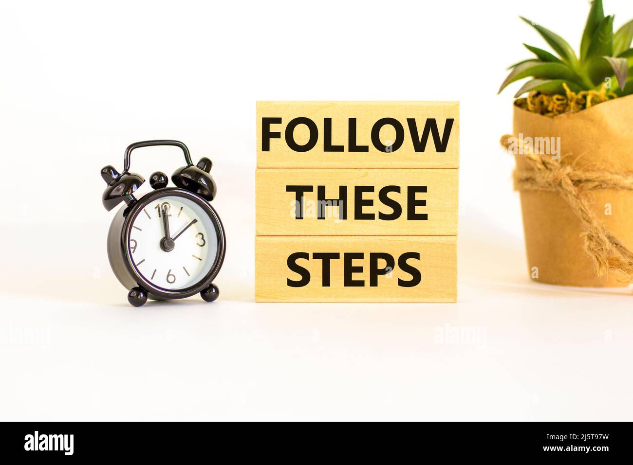Follow these steps symbol. Concept words Follow these steps on wooden ... Follow these steps symbol. Concept words Follow these steps on wooden ...