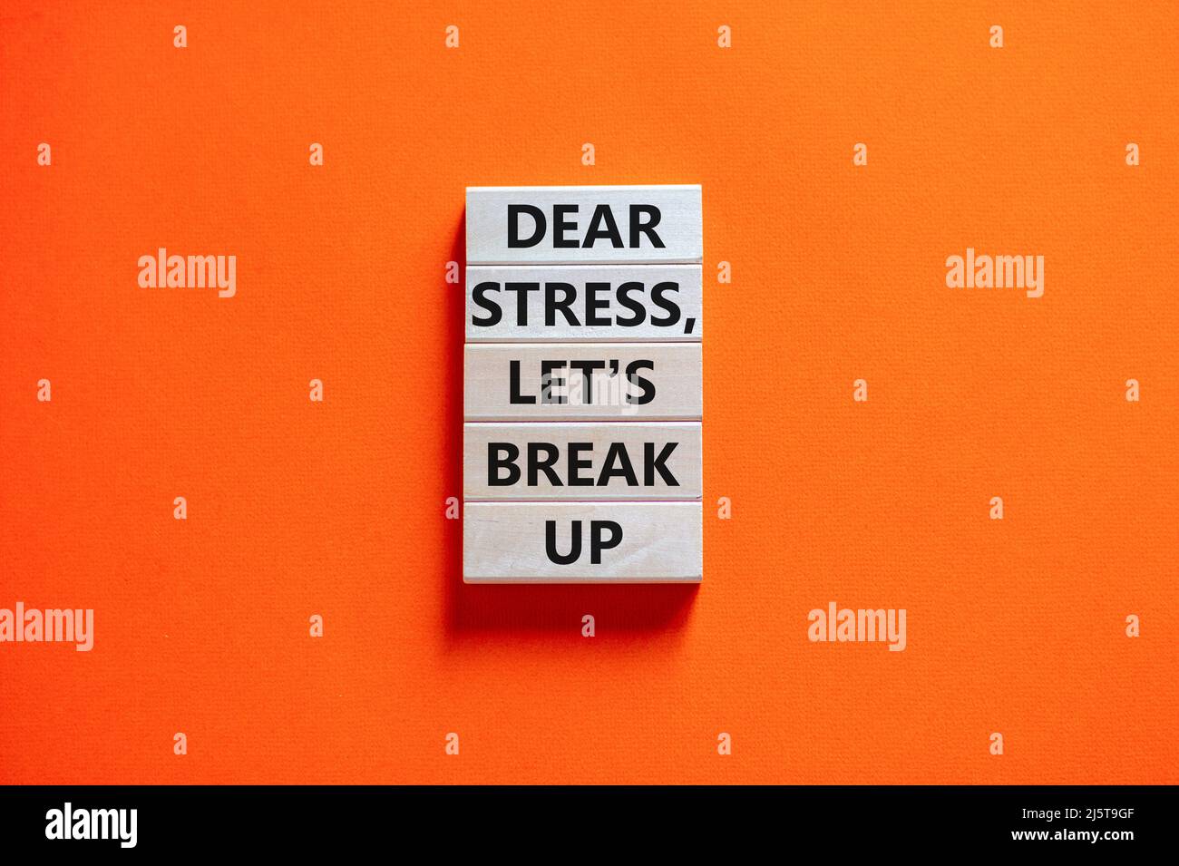 Stress break up symbol. Concept words Dear stress let is break up on ...