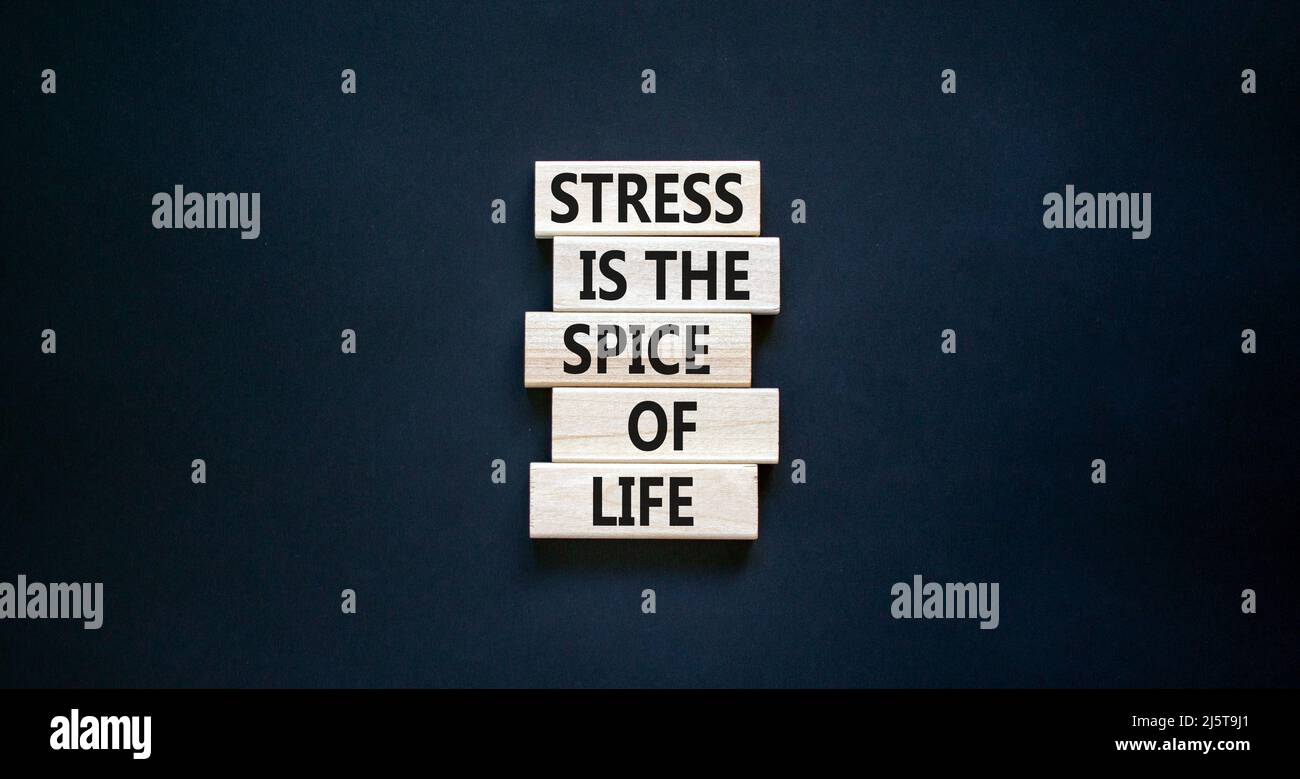 Stress spice of life symbol. Concept words Stress is the spice of life ...