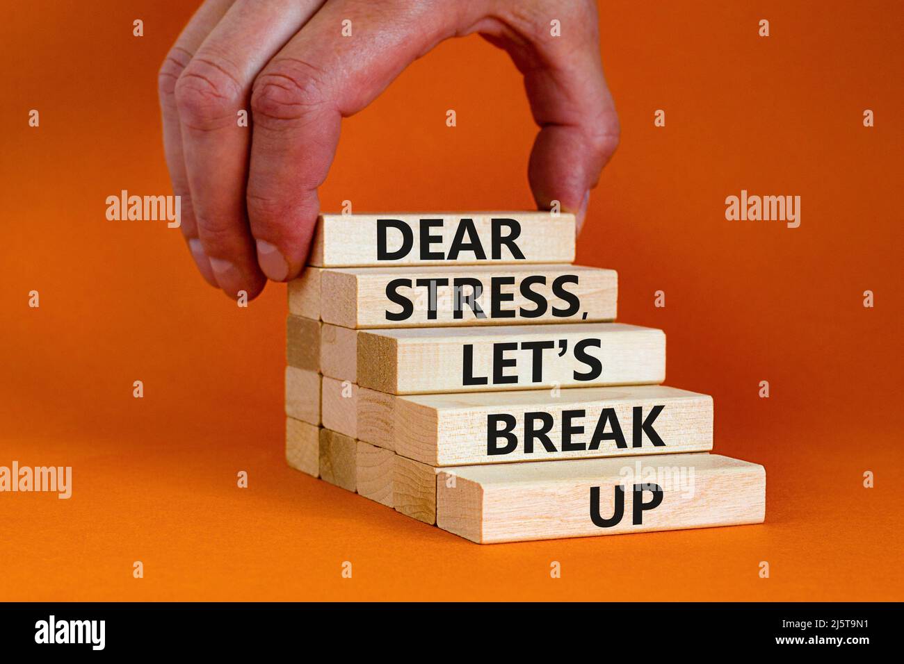 Stress break up symbol. Concept words Dear stress let is break up on ...