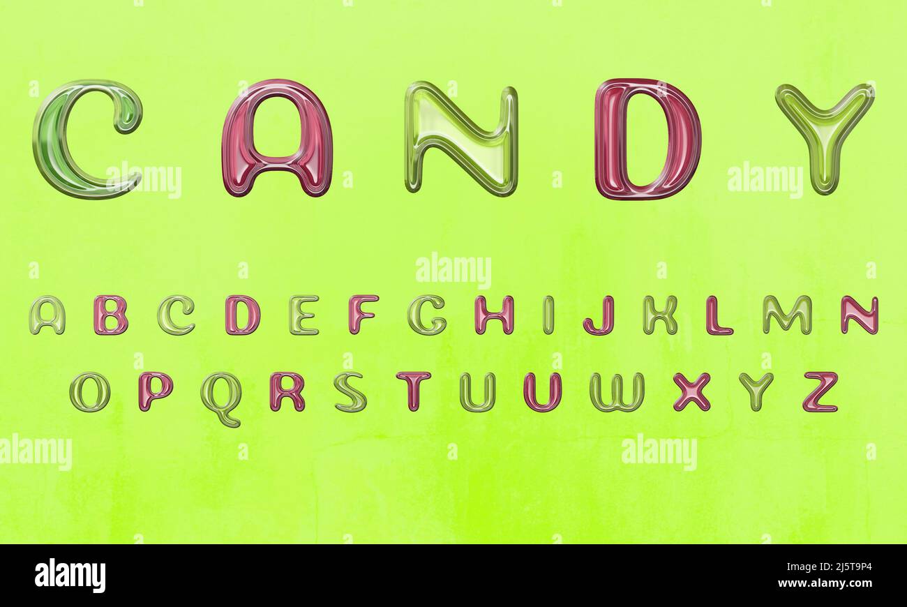 3d green letter hi-res stock photography and images - Alamy