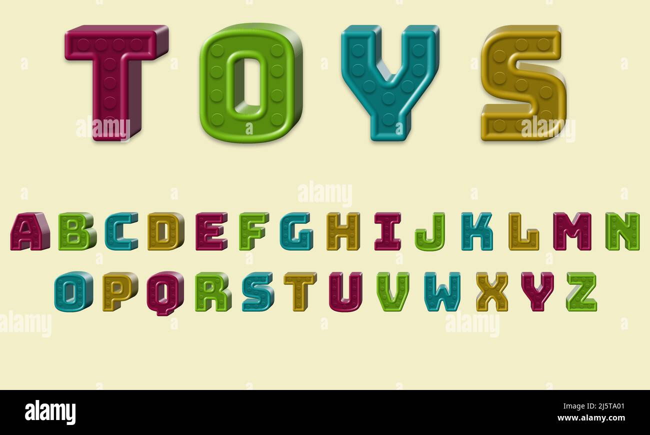 Alphabet kids letters hi-res stock photography and images - Alamy