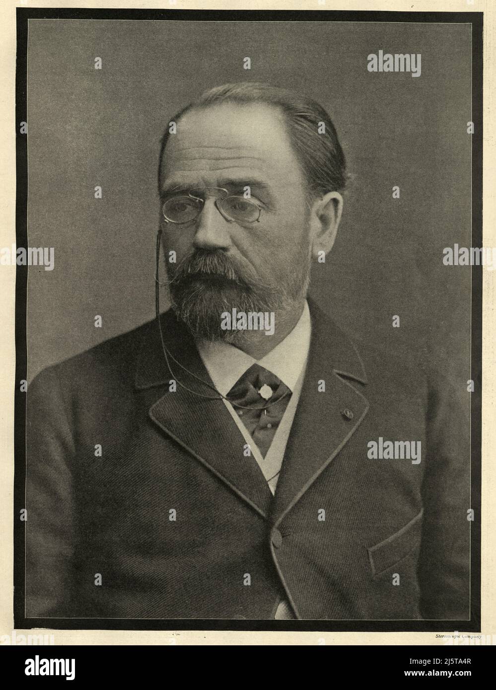 Vintage photograph of Emile Zola a French novelist, journalist ...