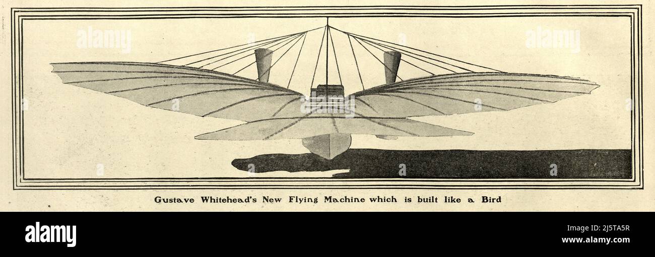 Gustave Whitehead's flying machine, an aviation pioneer who emigrated ...