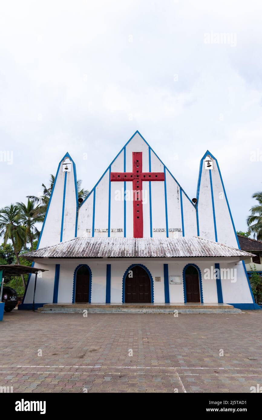 Facade of St. Francis Xavier Church at Bhatpal, Canacona, Goa Stock ...