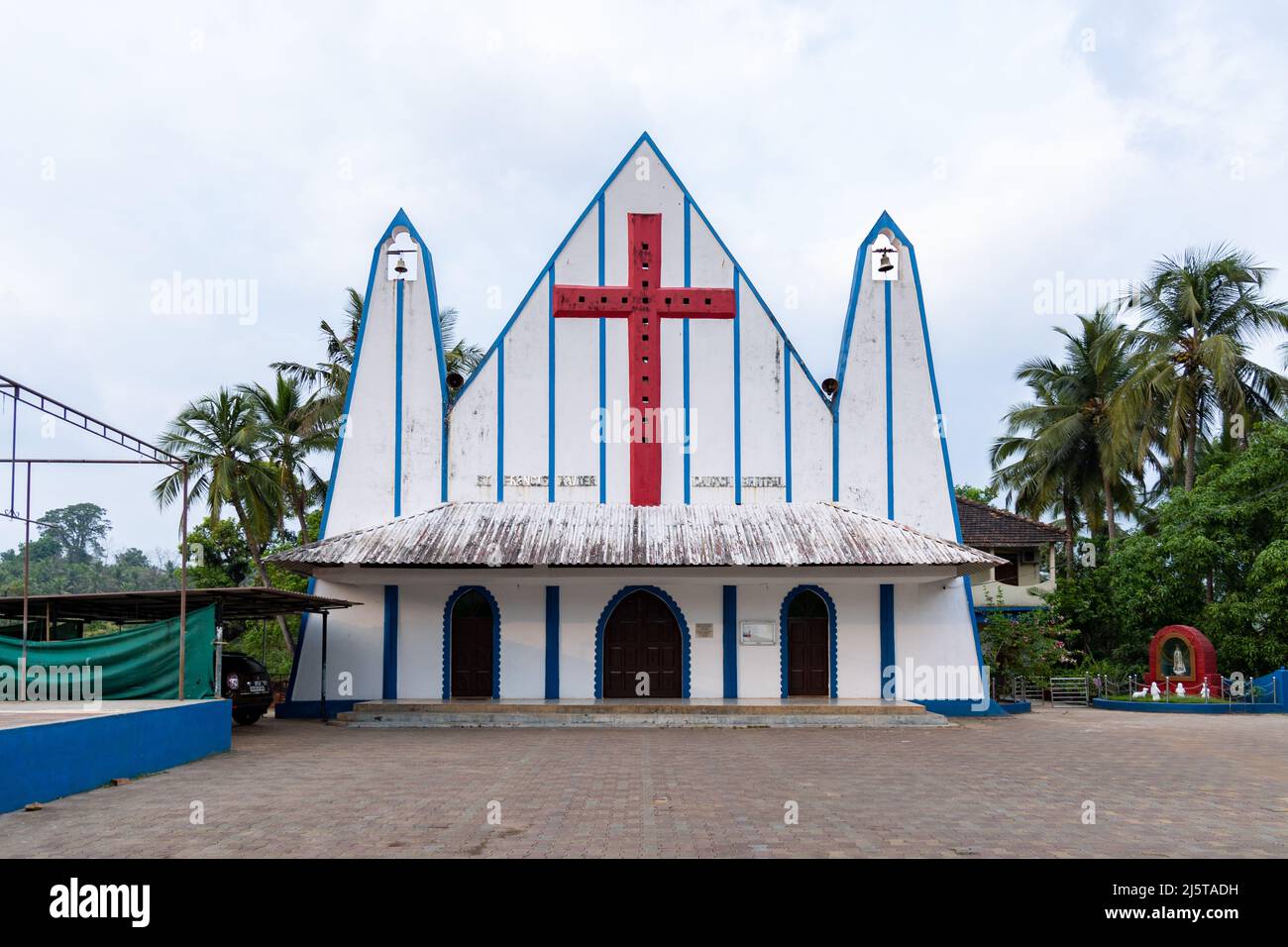 Facade of St. Francis Xavier Church at Bhatpal, Canacona, Goa Stock ...