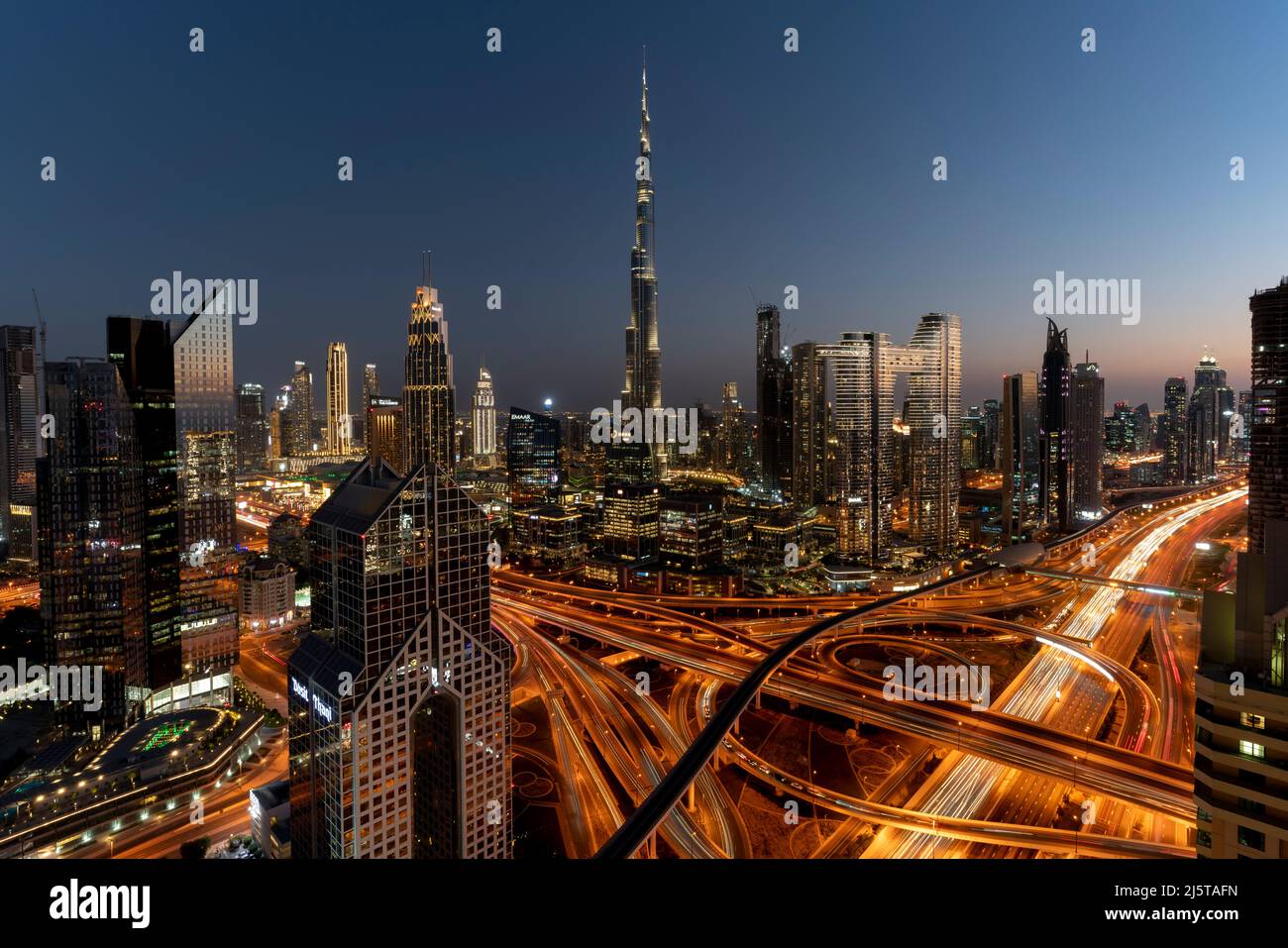 night view to city and the most famous building, skyscraper, tower (CTK ...