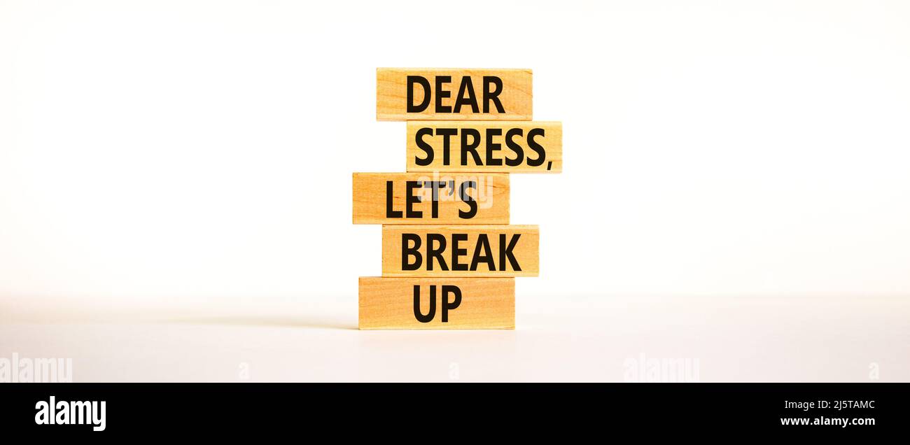 Stress break up symbol. Concept words Dear stress let is break up on ...