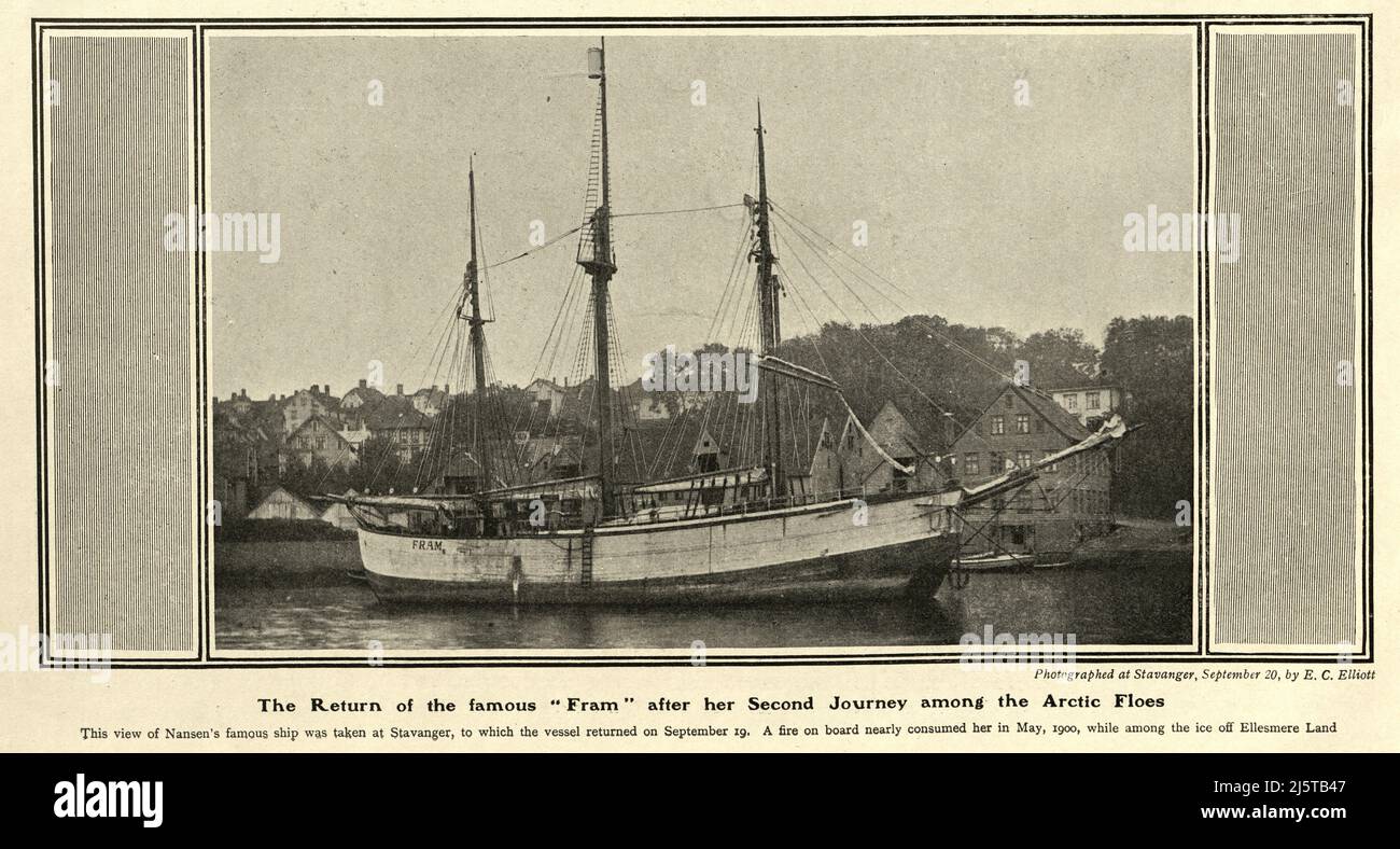 Fram a ship that was used in expeditions of the Arctic and Antarctic ...