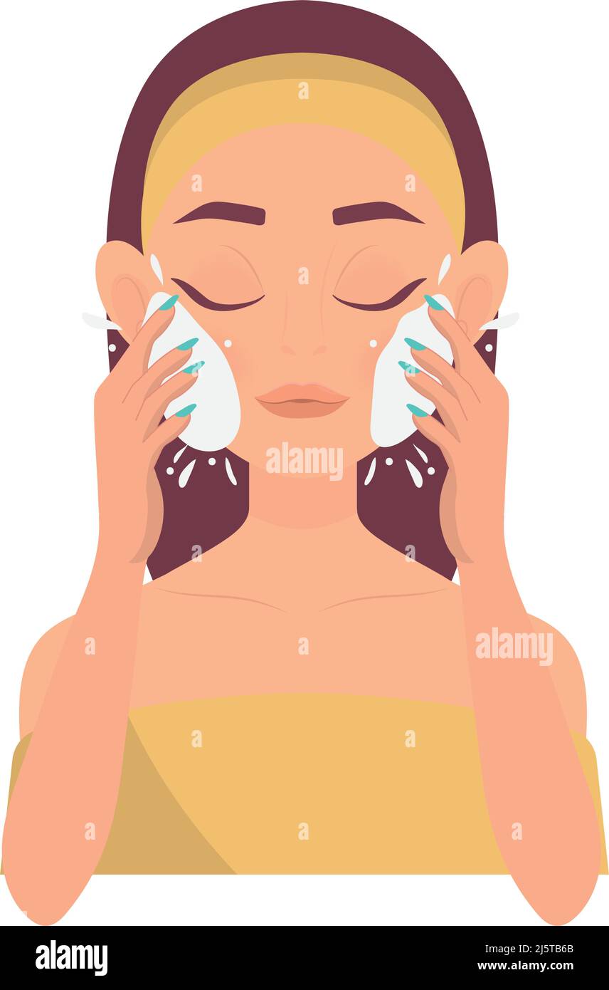 woman washing face Stock Vector Image & Art - Alamy