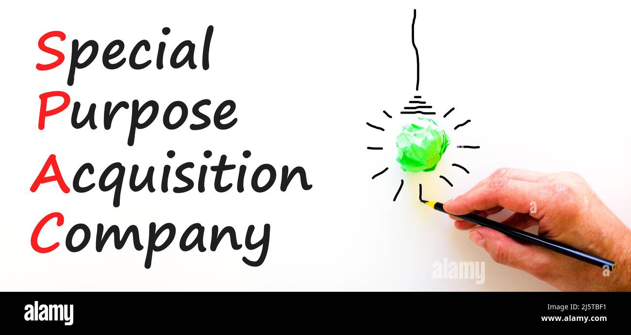 SPAC special purpose acquisition company symbol. Concept words SPAC ...