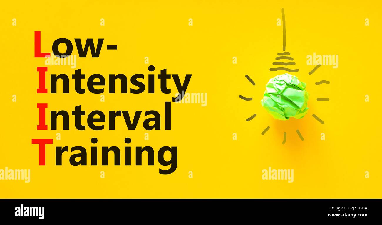 LIIT low-intensity interval training symbol. Concept words LIIT low ...
