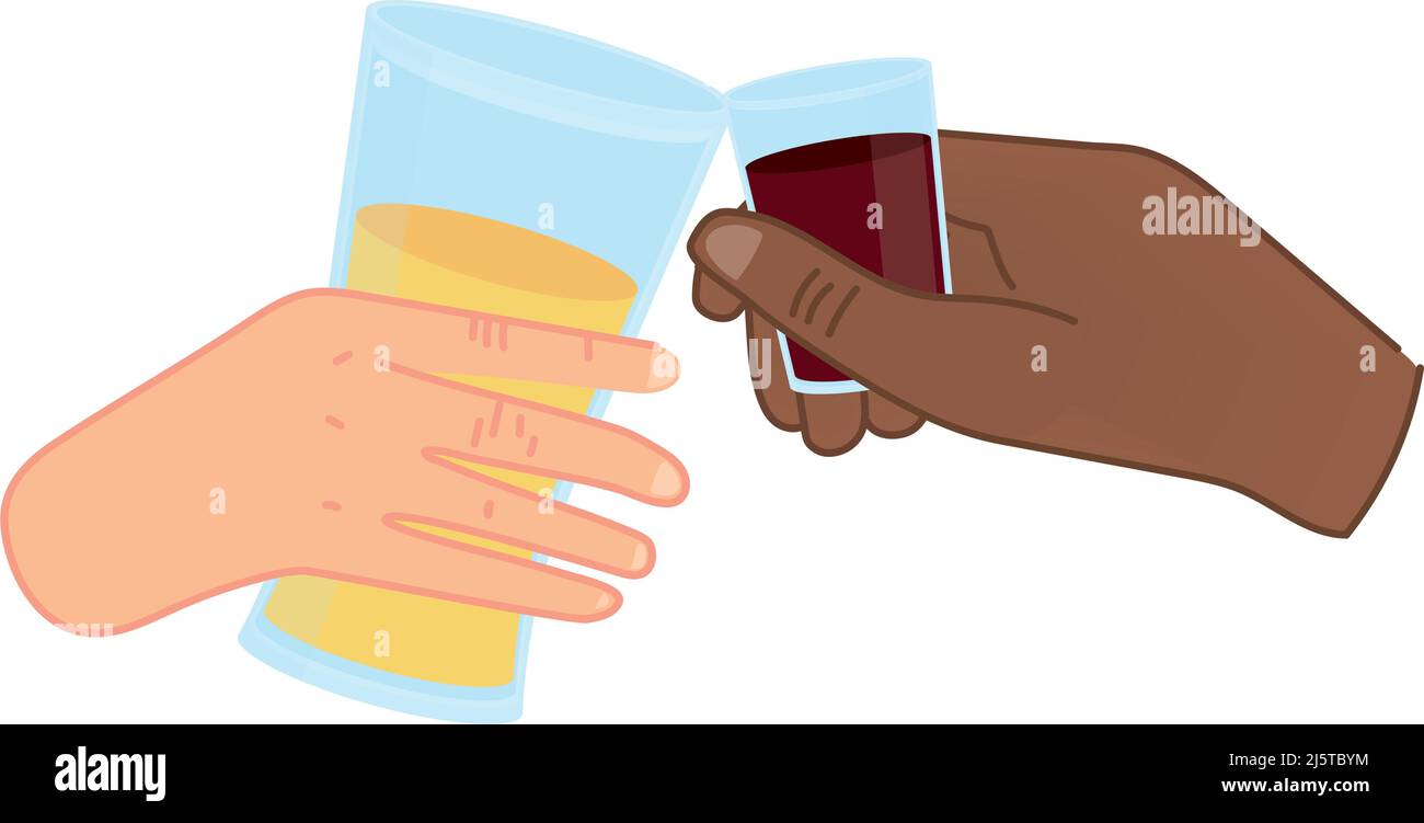 celebration cheers with beverages Stock Vector Image & Art - Alamy