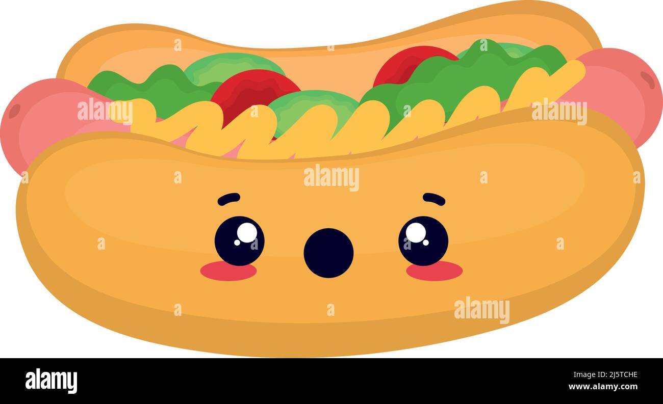 Kawaii hotdog hi-res stock photography and images - Alamy