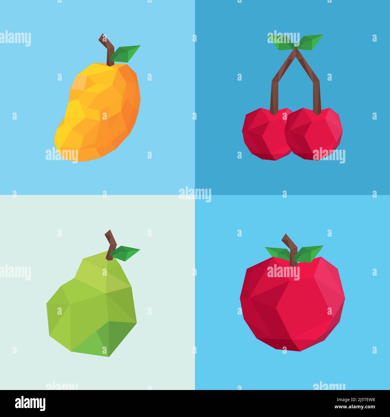 Fruits triangle Stock Vector Images - Alamy