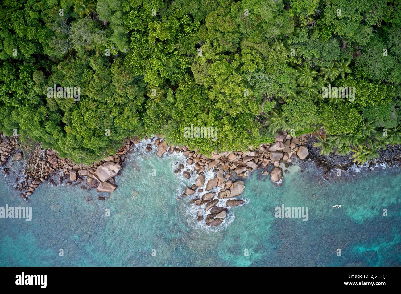 Drone field of view of sea and coastline with natural background ...