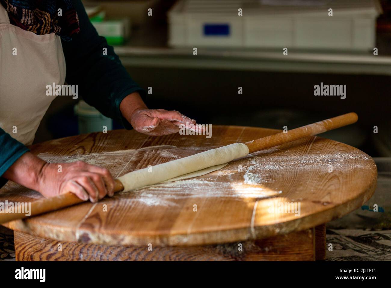A woman making pancakes in Antalya, Turkey Stock Photo - Alamy