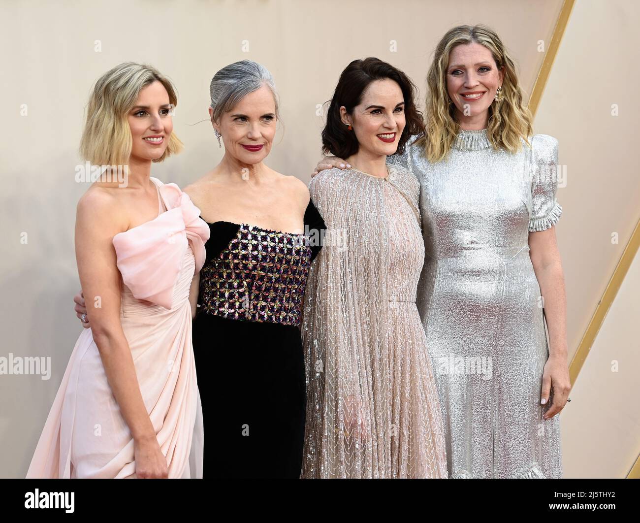 April 25th, 2022, London, UK. Michelle Dockery, Elizabeth McGovern, Laura Carmichael and Anna ...