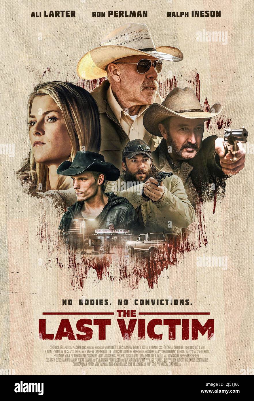 THE LAST VICTIM, poster, clockwise from top: Ron Perlman, Ralph Ineson ...