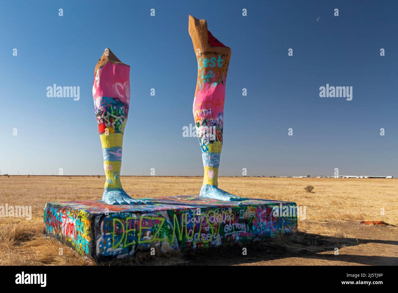 Amarillo, Texas - The Legs of Amarillo, a sculpture on the outskirts of ...