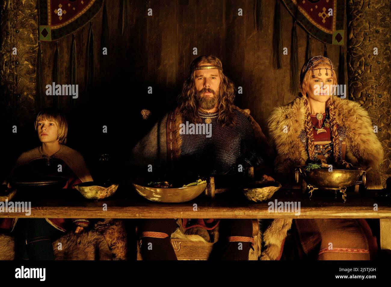 THE NORTHMAN, from left: Oscar Novak, Ethan Hawke, Nicole, 2022. ph ...